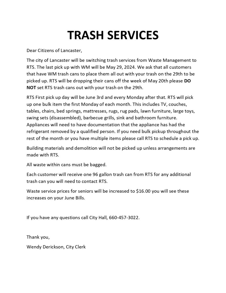 Home | City of Lancaster Missouri